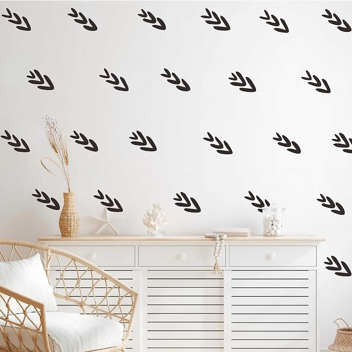 Geometric Wall Decals Arrow Wall Stickers Modern Wall Decal Minimalist Stripes Wall Stickers Removable Peel and Stick Wall Decals for Nursery Bedroom Living Room