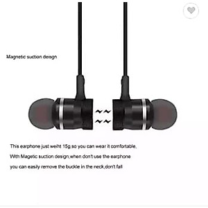 Bluetooth Bass Boosted Earbud Headphones Necklace Earbuds Headset Earphones Multi Button Volume Control Dashboard Used for Outdoors Working Out Relaxing, Talking in Business Meeting Etc.