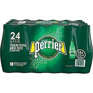 Perrier Carbonated Sparkling Natural Mineral Water: 24-Count (16.9 fl. oz)