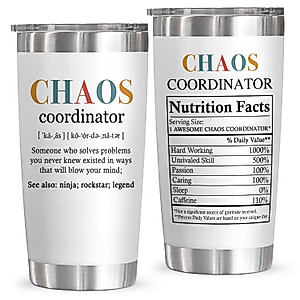 TEEZWONDER Funny Gifts For Women, Coworkers - Christmas, Birthday Gifts For Women, Friends, Thank You Gifts For Coworkers, Boss, Colleagues, Employee, Work Gifts - 20 Oz Stainless Steel Tumbler