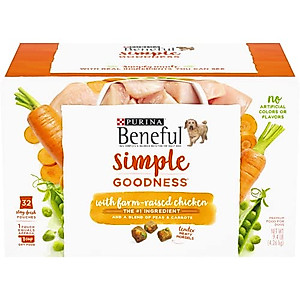 Purina Beneful Dry Dog Food, Simple Goodness With Farm Raised Chicken - 32 ct. Box