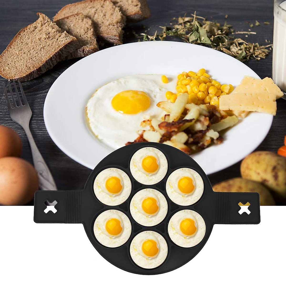 Omelette Egg Pancake Making with Handles DIY Baking Tools Kitchen Non Stick Silicone Pancake Machine Omelet