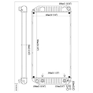 South Mud Bay Automatic Radiator 2 Row Compatible with 6.5L V8 REA41-1523A