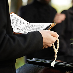 Funeral Guest Book for Memorial Service, Black Leather Celebration of Life Guest Book with Pen, 120 Pages Loose-leaf In Loving Memory Funeral Registry Sign in Book for Mourning Honoring Loved Ones