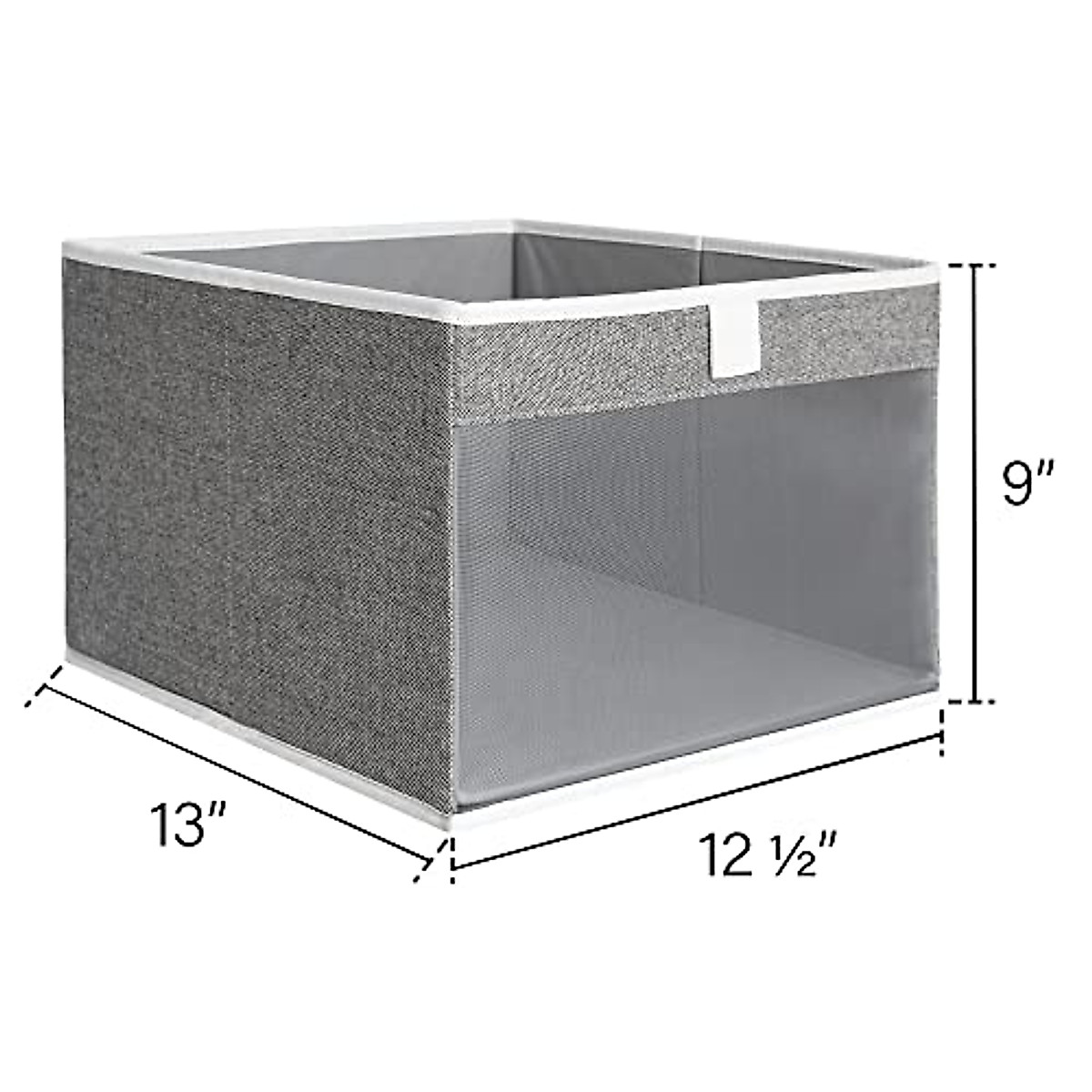 StorageWorks Closet Storage Bins with Clear Window 3 pack, 55L Closet Storage Organizer, Storage Bin with Double-Open Lid