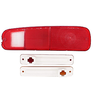 NewYall Left Right Tail Light Lens Only Taillamp Housing and Side Marker Light Fender for Ford F150 F250 E150 Econoline Bronco