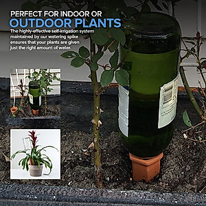 Modern Innovations Ceramic Terracotta Self Watering Spikes (10 Pack) Vacation Automatic Plant Waterer Devices, Indoor/Outdoor Planter Insert, Terra-Cotta Stakes for Potted Plants, Auto-Water System