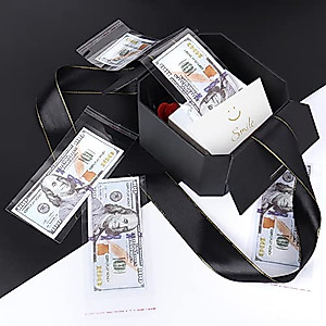 Money Pull Out Gift Box Luxury Flower Box wt Cash Box Insert Unique Gift for Wife Girlfriend Mother Friend Surprise Box for Birthday Thanksgiving Christmas Pranks for Adults
