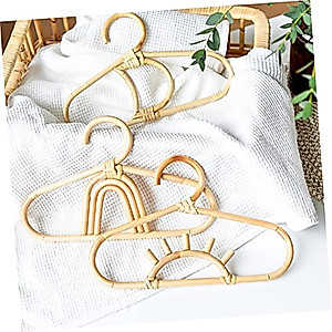 CIYODO Baby Hangers Baby Hangers Rattan Wall Shelf Hanger Kids Nursery Clo Rattan Clothing Toddler for Dress Shirt Infant Decorative Kid Clothes Baby's Baby Organizer Kids Hangers Kids Hangers