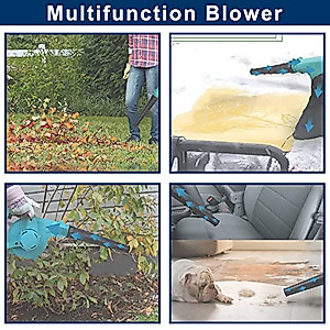 Cordless Leaf Blower-2 Packs 6.0Ah BL1860B Battery and DC18RC Charger Compatible with Makita 18V Cordless Leaf for Dust,Snow Debris,Yard,Hard to Clean Corner