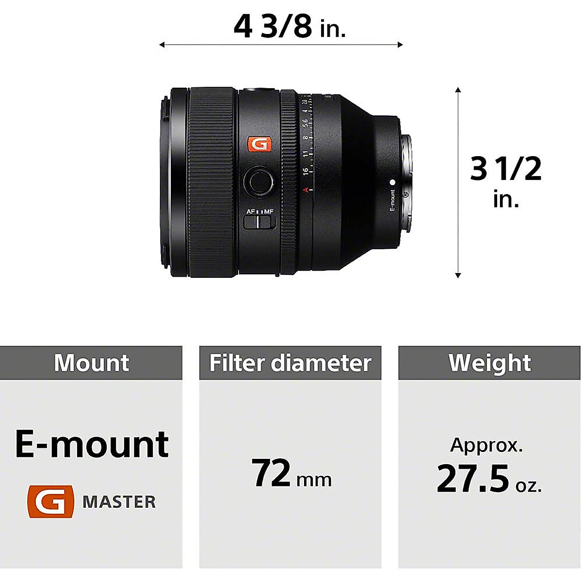 Sony FE 50mm f/1.2 GM Lens E (SEL50F12GM) + Filter Kit + Cap Keeper + Cleaning Set (Renewed)