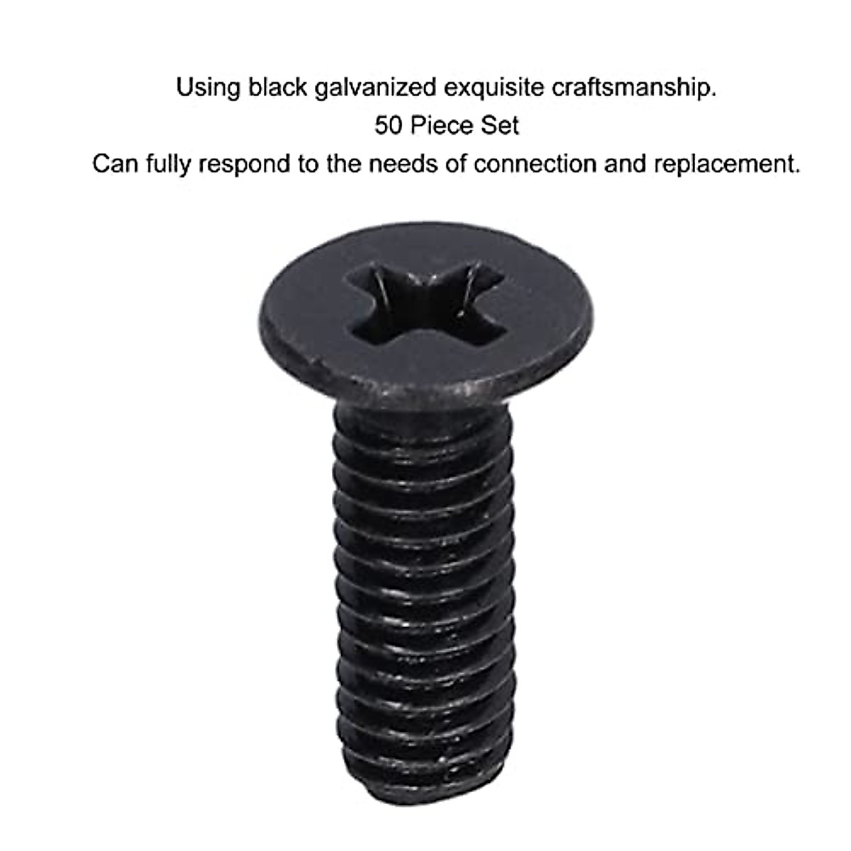 Mxzzand 50Pcs Countersunk Screw Flat M4 A2鈥?0 Connection Part for Laptop Notebook Computer Repair Maintenance(M4*12)