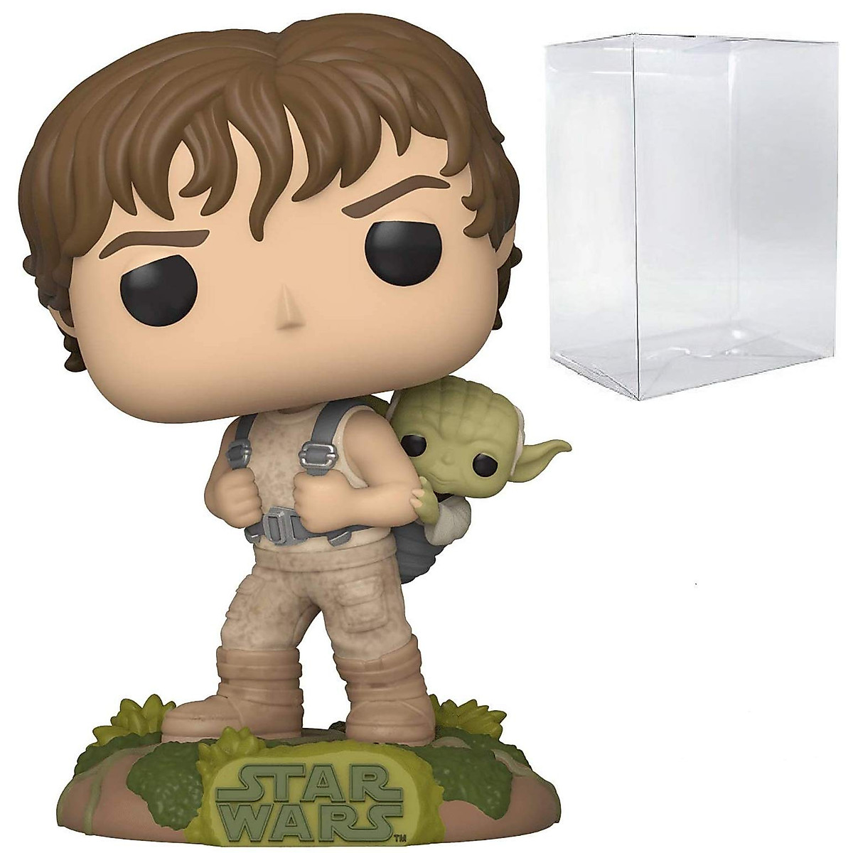 POP Star Wars: The Empire Strikes Back 40th Anniversary - Luke Skywalker Training with Yoda Funko Pop! Vinyl Figure (Bundled with Compatible Pop Box Protector Case), Multicolored, 3.75 inches