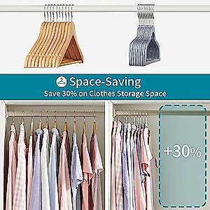 ABHENG 30 Pack Clothes Hangers, Non Slip Plastic Coat Hangers, 360°Swivel Hook, Space Saving, 0.2 Inches Thick, Heavy Duty, Hanging Dry Wet Clothes, Gray, UAPY0130G