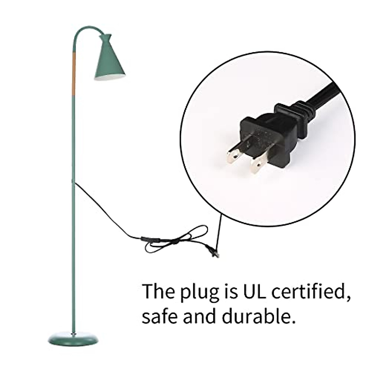 Gupuzm Gooseneck Floor Lamp Swing Arm Adjustable 360° Rotating Metal Bracket Lamp, Indoor Reading Lighting Dimming Floor Lamp Minimalist Style, Suitable for Living Room,Study, Bedroom, Office