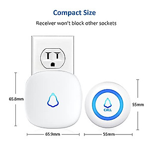 Caregiver Pager, Wireless Panic Buttons Elderly Monitoring Assistance Products for Seniors,Patients,Disabled,intercom for Elderly at Home,Shower Room, Student at Classroom