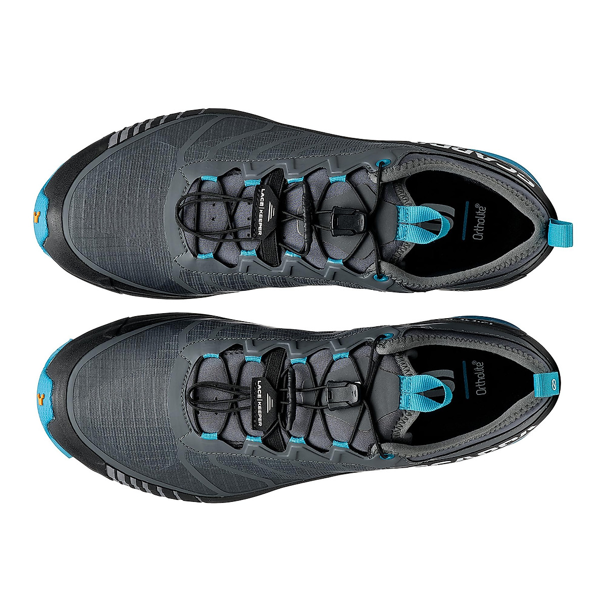 SCARPA Men's Ribelle Run GTX Waterproof Gore-Tex Trail Shoes for Trail Running and Hiking - Anthracite/Lake Blue - 10.5-11 Women/9.5-10 Men