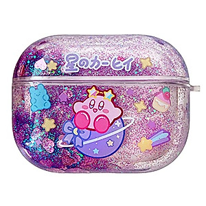 Cute AirPod 3 Case Japan Cartoon Anime Design Clear Glitter Liquid Quciksand Hard Protective Cover Compatible with Airpods 3rd Generation Case 2021 for Women and Girls