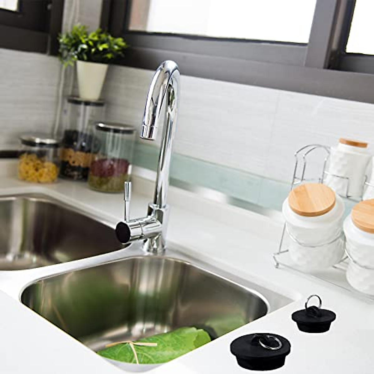 Drain Plug, 3 Pieces Sink Plug Sink Plug 3 Sizes Plug Drain Plug Bath Plug Bathtub Sink Plug for Sink Kitchen and Bathroom