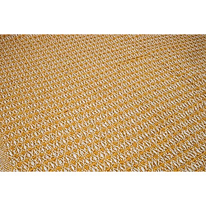 Yellow Cotton Throw Blanket - Waffle Weave Throw Blanket 60”x48” - Farmhouse Throw Blanket - Throw Blanket for Couch Sofa Chair Bed - Blanket for all Seasons - Yellow Decorative Blanket with Fringe