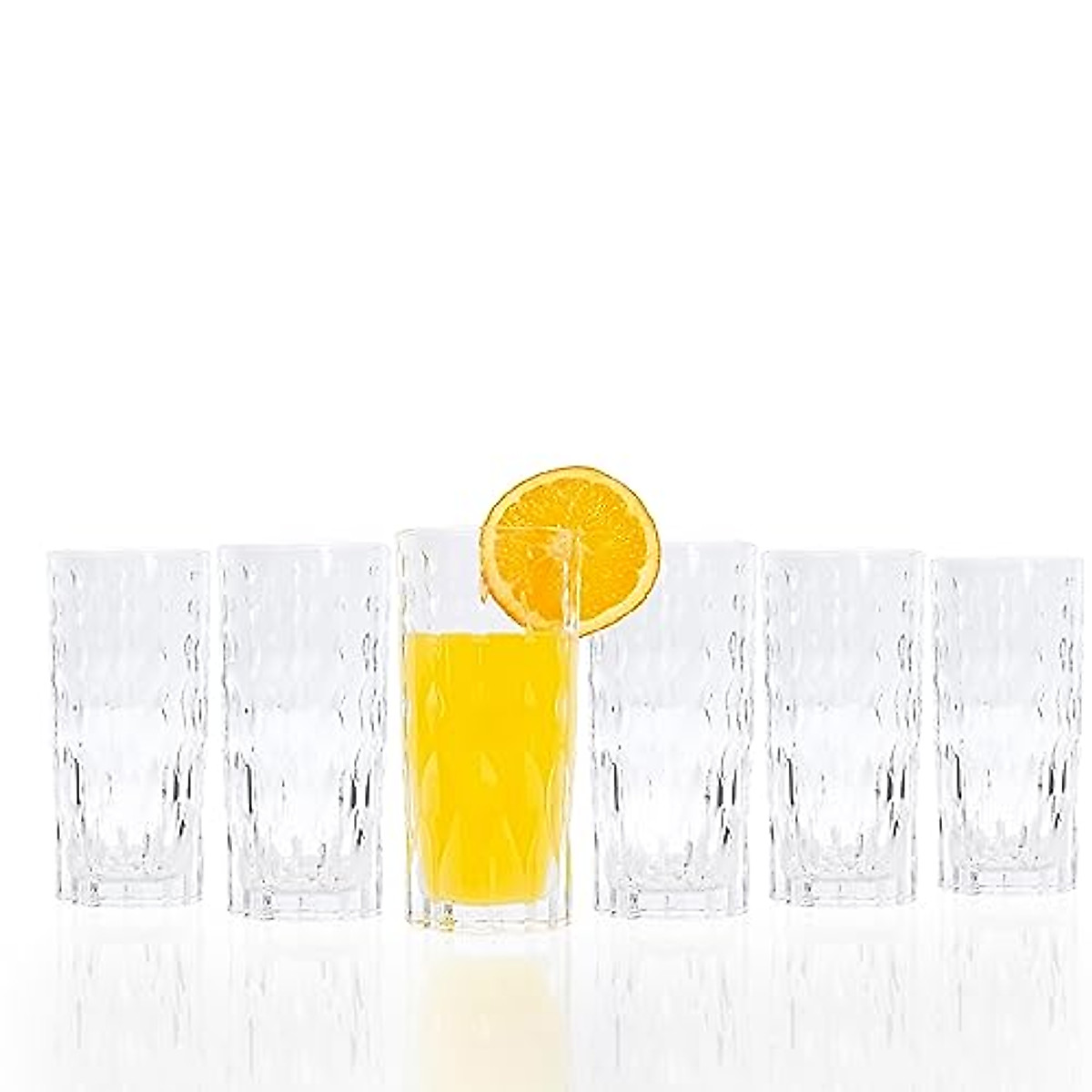 RCR Crystal 6 Piece Marilyn Whisky Glasses Set - Modern Cut Glass Cocktail Tumblers - 337ml