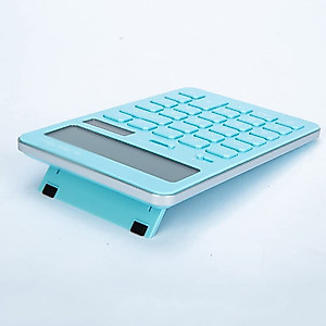 SDFGH Calculator Learning Color Financial Accounting Office Calculator Simple Dual Power Solar 12 Digit Display Calculator (Color : D, Size