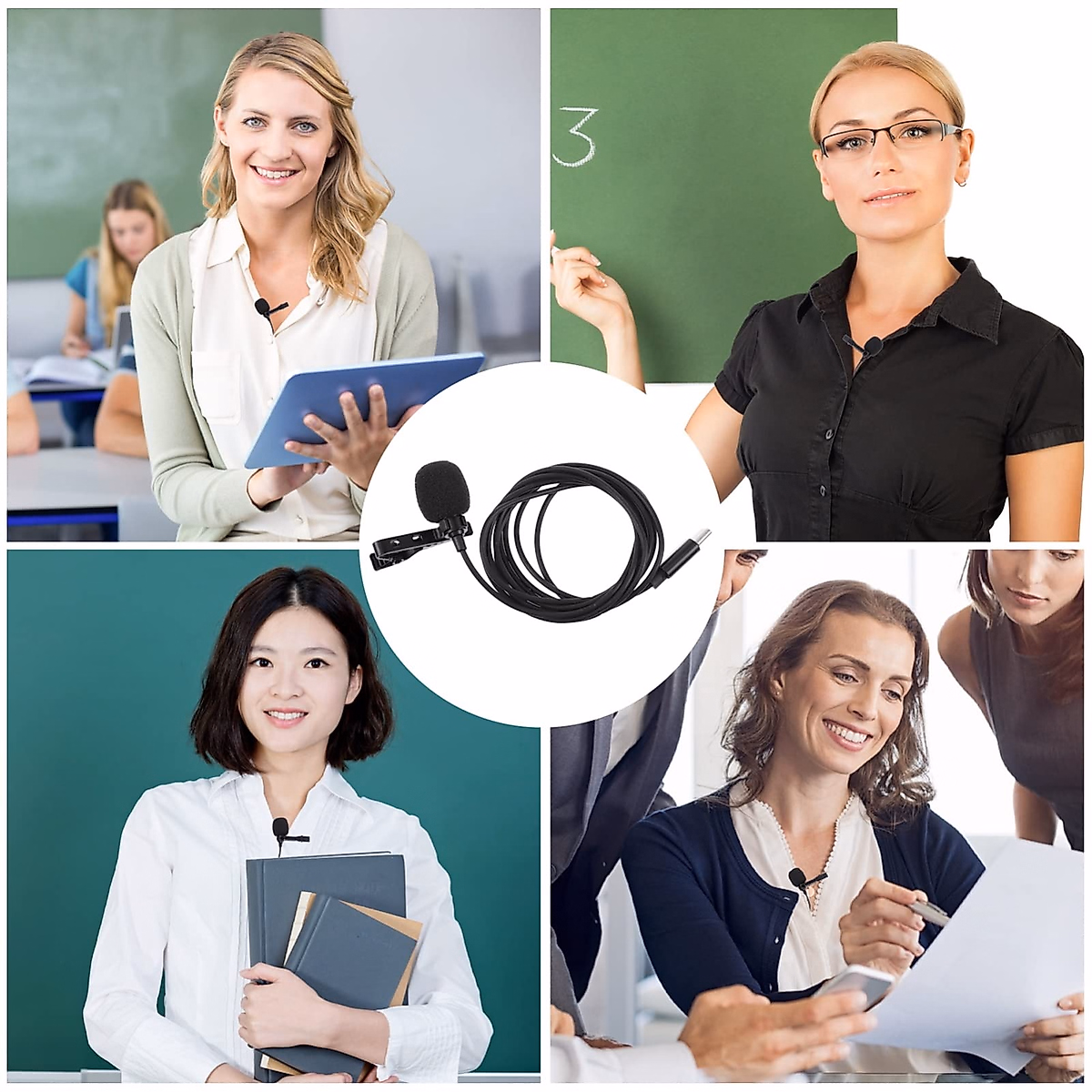 ERINGOGO lavalier Microphone USB mic pro Microphone Phone mic Mini mic Mini Broadcast Mic Clip- on Mic Lapel Mic Condenser Clip on Microphone Professional Mic lav mic TPE Wireless