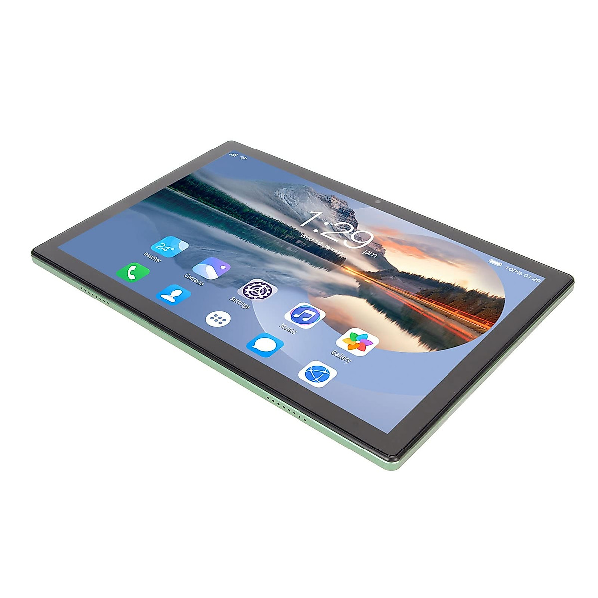 HEEPDD 10.1 Inch Tablet, FHD Tablet 8MP Front 16MP Rear 8 Core CPU Green 100-240V 12 (US Plug)
