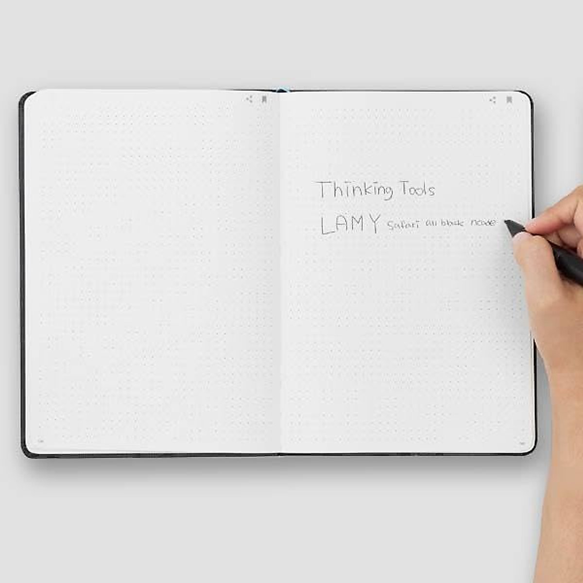 NEO SMARTPEN Lamy Digital Paper Notebook in Black │ 192 Pages of Bleed proof 80g Paper Bound in Thread Binding - with Soft Grey Dot Ruling │ Size 57 x 82.7 inches (145 x 210 mm),1236415