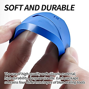 Silicone Caulking Tool Caulk Remover 3 in 1 (Stainless Steelhead), Sealant Finishing Tool Grout Scraper, Reuse and Replace 5 Silicone Pads, Great Tools for Kitchen Bathroom Window, Sink Joint