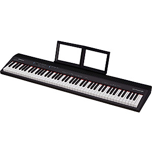 Roland GO:PIANO 88-Key Digital Piano Bundle with Adjustable Stand, Bench, Sustain Pedal, Instructional Book, Austin Bazaar Instructional DVD, Online Piano Lessons, and Polishing Cloth
