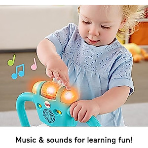 Fisher-Price Toddler Ride-On Learning Toy, Bounce and Spin Puppy Stationary Musical Bouncer for Babies and Toddlers Ages 12+ Months (Amazon Exclusive)
