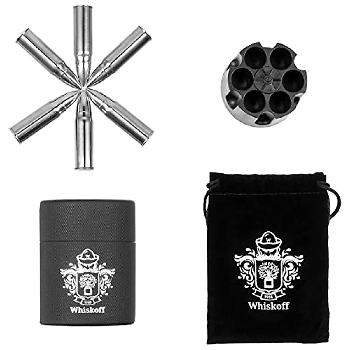 Whiskey Stones Gift Set for Men - Stones Ice Cube for Whiskey - Bourbon Stones Chilling Set - Chill Rocks Whiskey Stones - Stainless Steel Ice Cubes Set - Birthday Gift Set for Dad