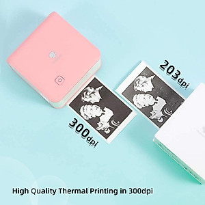 Phomemo Pocket Printer - M02 PRO, 300 dpi Higher Resolution, Bluetooth Sticker Mini Printer, Wireless Thermal Inkless Printer, Good for Photo, Art,Journal, Work,Study Notes,for iPhone & Android Phones