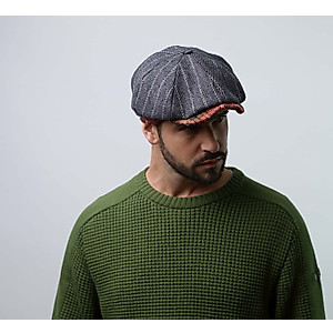 Alfonso D'Este Leonardo Newsboy Cap Size 59 Cm Bleu