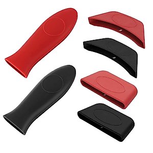 6 Pack Silicone Hot Handle Holder, Heat Protecting Silicone Assist Handle Set for Cast Iron Skillets, Pans, Frying Pans & Griddles, Hot Resistant Pot Holder Sleeves Cookware Handle Cover,Hot Mitt