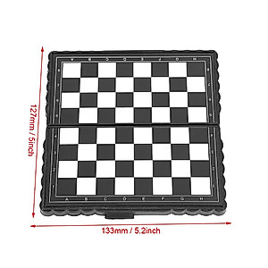 sjlerst Chess, Portable Chessboard Chess Board Game Magnetic Chess Set, for Party Family Activities