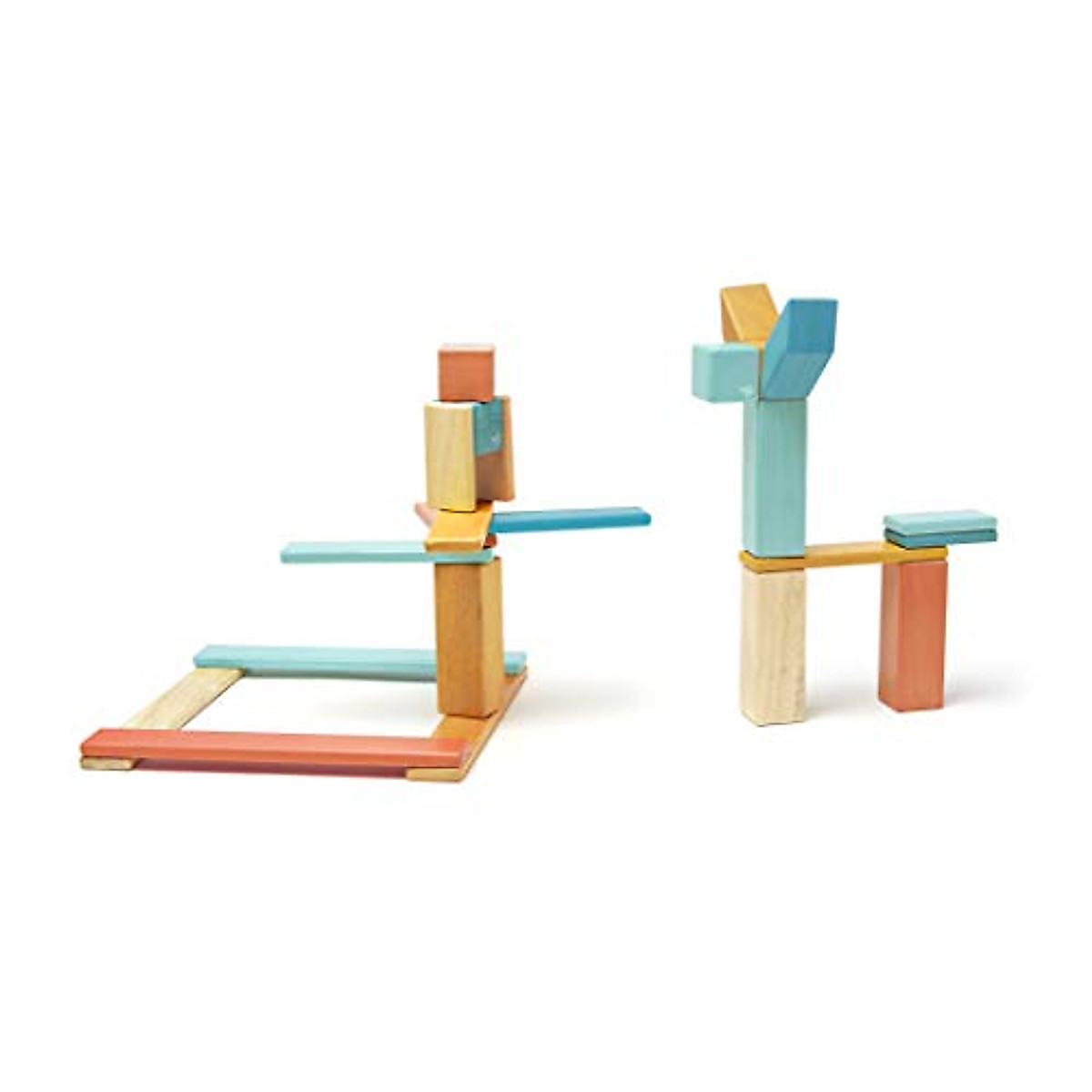 24 Piece Tegu Magnetic Wooden Block Set, Sunset, 1-99 years old