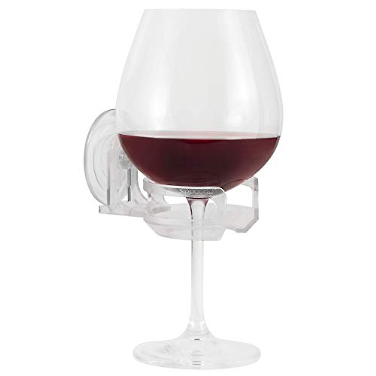 The SipCaddy Shower Beer & Bath Wine Holder | Portable Drink Cupholder | Shower Caddy | Beer, Wine, Shampoo Holder | American-Made Suction Cup | Clear