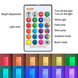 LED Soft Light Floor Lamp, 52" Simple Design Morden Slim RGB 16 Color Changing Tyvek Fabric Shade Dimmable Remote Control & 2 Smart LED Bulbs Standing Lamp for Living Room Bedroom Game Room