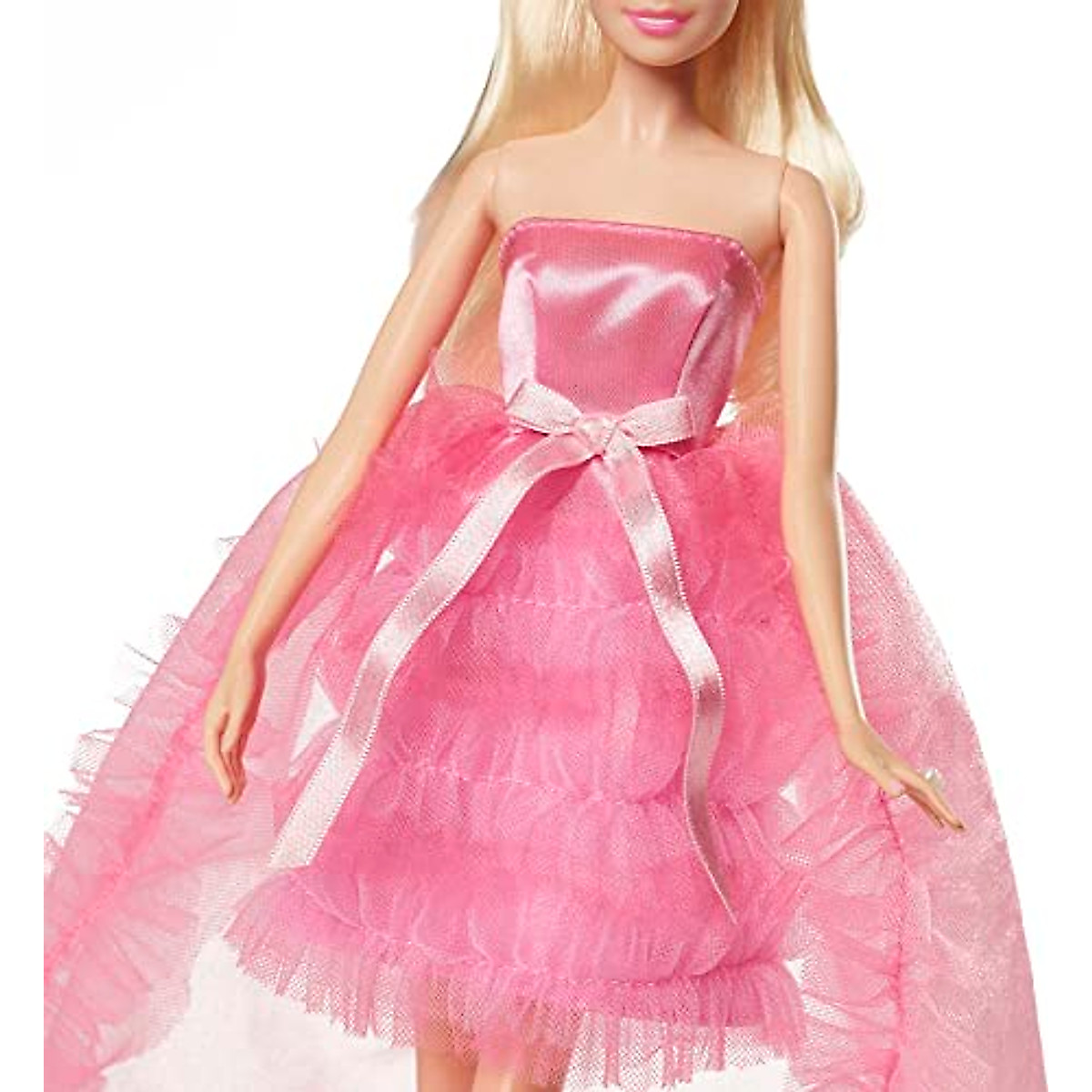 Barbie Birthday Wishes Doll with Blonde Hair and Pink Satin and Tulle Dress, Special Occasion Gifts and Collectibles