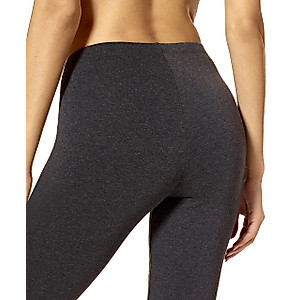 No nonsense Women's Leggings - Soft Cotton Feel, Comfortable & Perfect for Layering, Gentle Elastic Waistband - Charcoal Grey - Medium