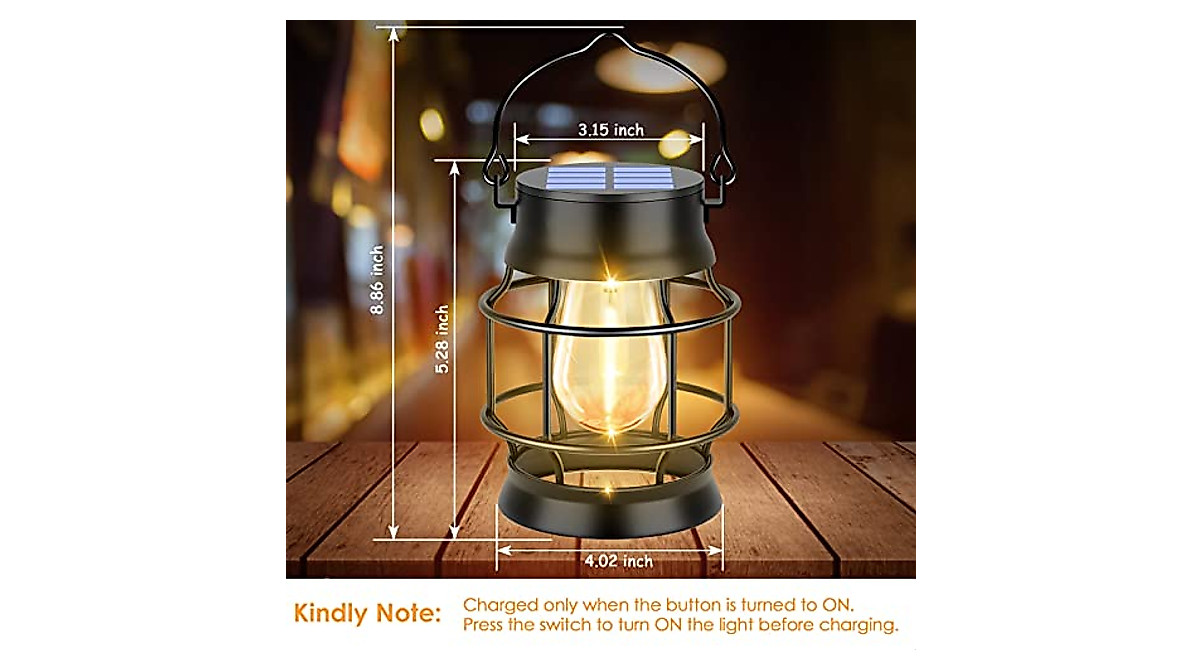 UBright Retro Solar Lanterns 2-Pack | Outdoor Hanging Lights