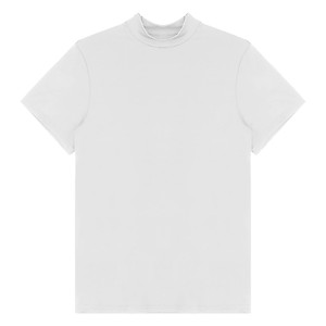 Freebily Mens Basic Turtleneck Short Sleeve T-Shirts Slim Fit Undershirt Solid Knitwear Sweaters White A XX-Large