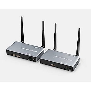 Wireless HDMI Transmitter and Receiver with Loopout, MT-VIKI Wireless HDMI Extender 300ft for Streaming Video/Audio from Laptop, PC, Smartphone to HDTV/Projector
