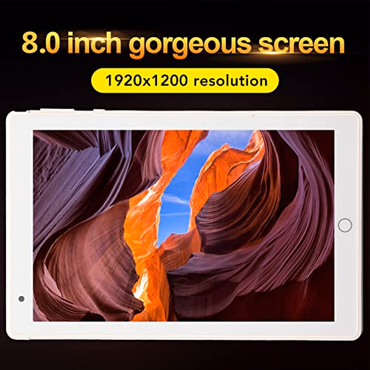 AUHX 8 Inch Tablet, HD Tablet 100‑240V 1920x1200 for Home (US Plug)