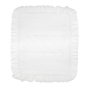 Lambs & Ivy Signature White Cotton Sateen Ruffle Baby/Toddler Quilt