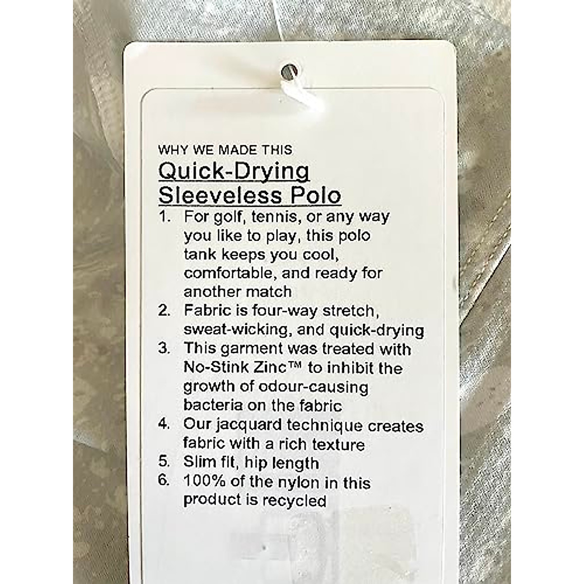 LULULEMON Quick Drying Sleeveless Polo - TMLV (as1, Numeric, Numeric_8, Regular, Regular) Multi Color