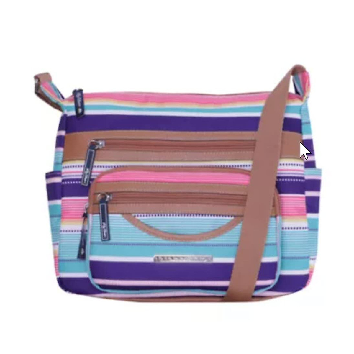 Lily Bloom Kara Coho Crossbody Hobo Bag (Spritz Stripe)