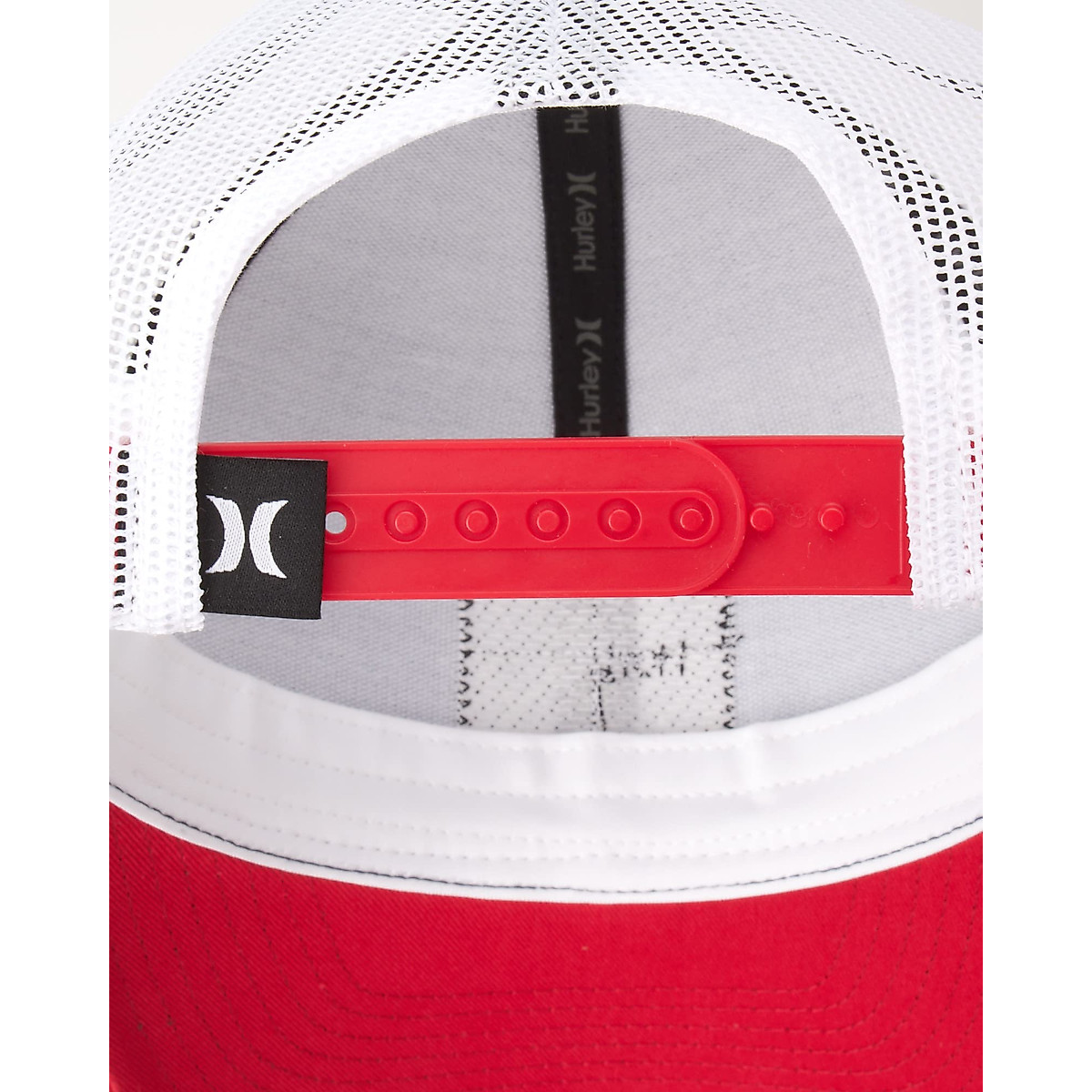Hurley Men's Caps - Fairway Trucker Mesh Panel Baseball Cap Trucker Hat - Snap Back Hats for Men, Size One Size, Team Red